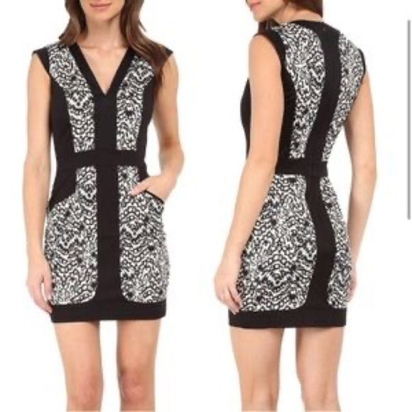 French Connection | Dresses | French Connection Black White Bodycon ...